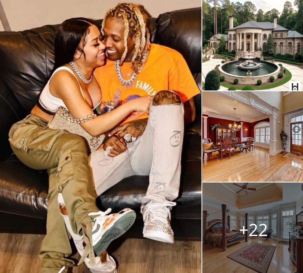 Lil Durk lives a luxury lifestyle with his wife and seven children in a mansion akin to a castle ...