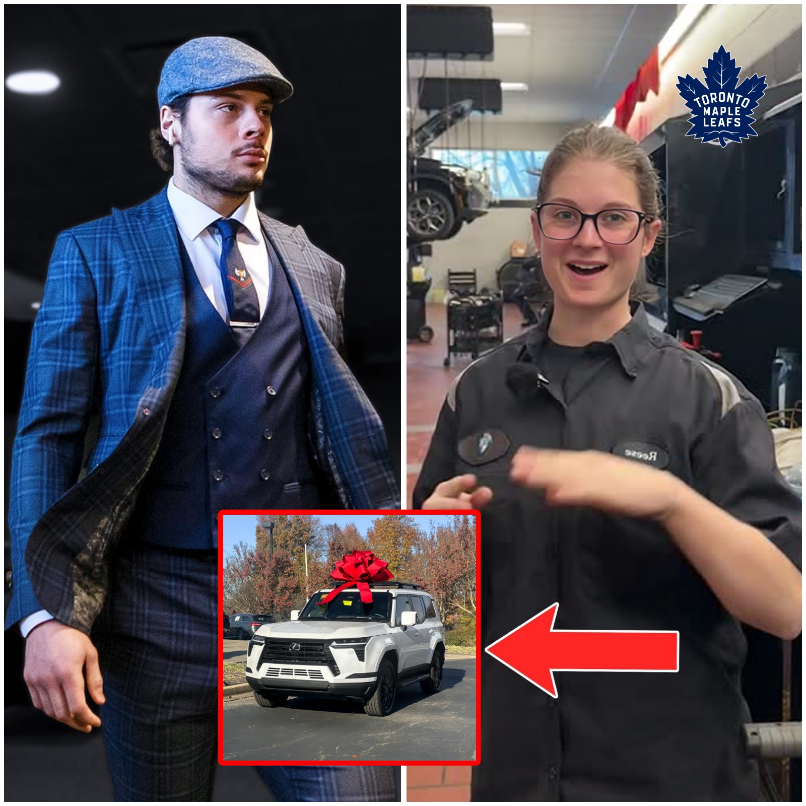 Toronto Maple Leafs’s Poor Janitor Helps Auston Matthews with Flat Tire ...