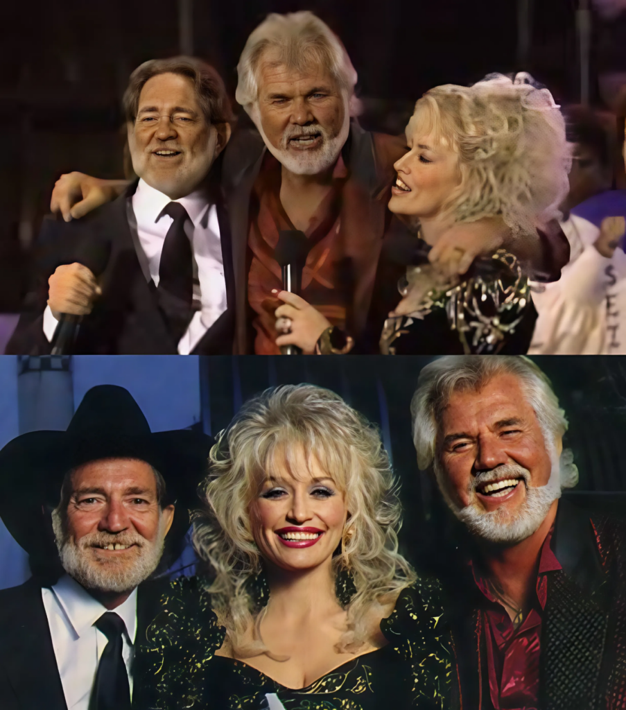 Three country music legends—Dolly Parton, Kenny Rogers, and Willie ...