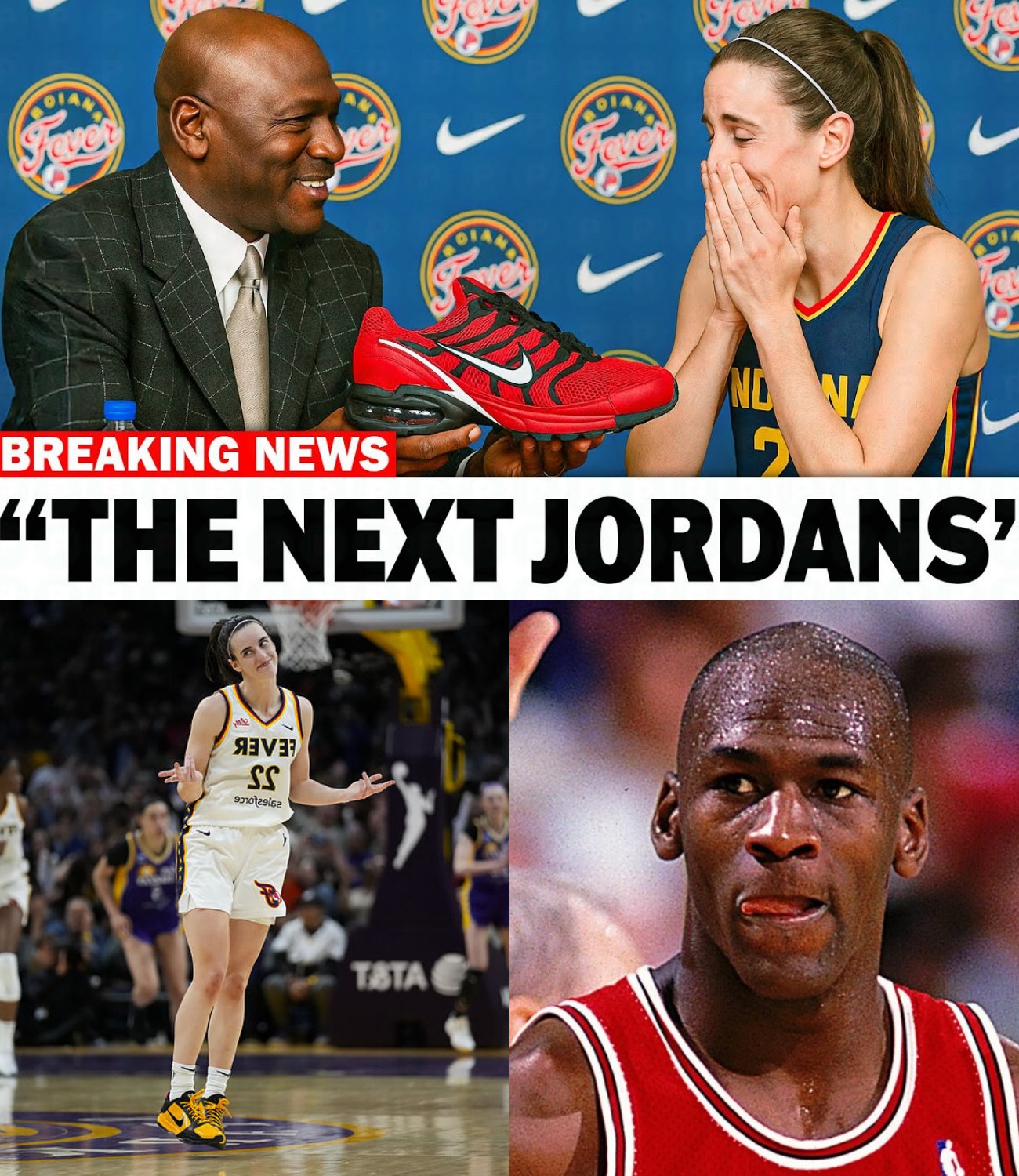 Michael Jordan Shocks Caitlin Clark With A 52M Nike Deal Her Reaction Michael Jordan Shocks Caitlin Clark With A 52M Nike Deal Her Reaction