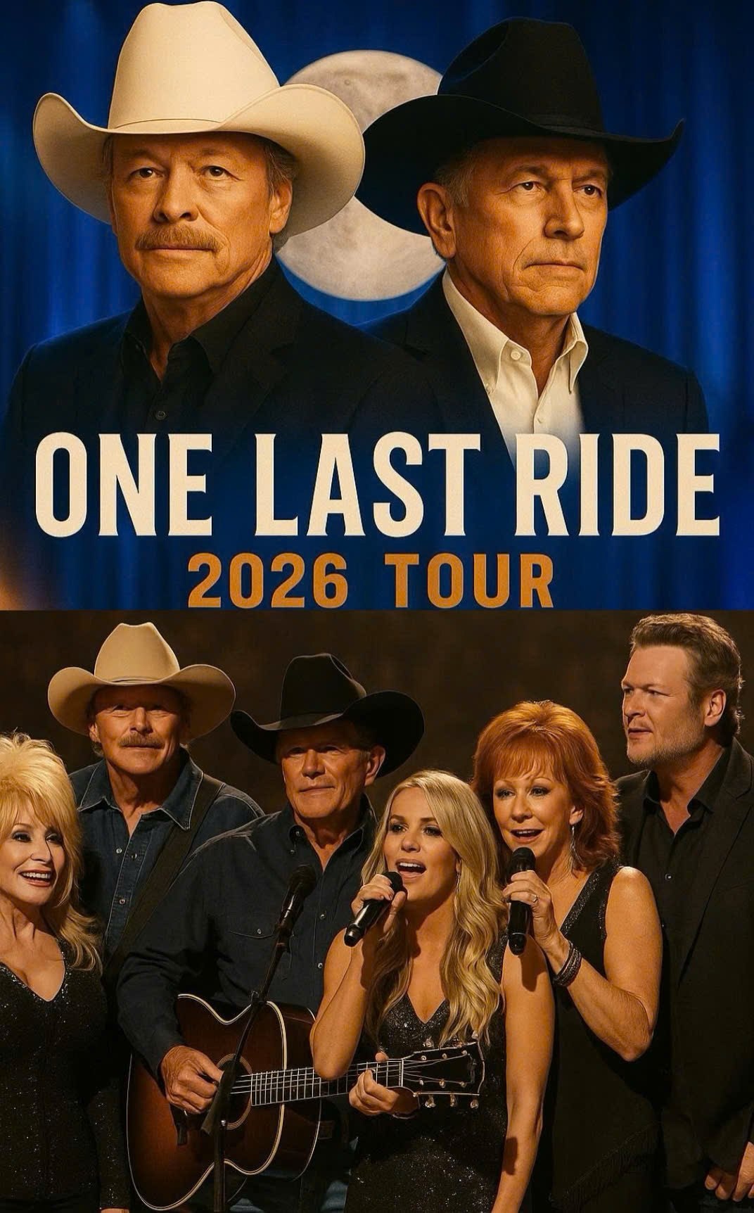 Country legends Dolly Parton, George Strait, Alan Jackson, Carrie ...