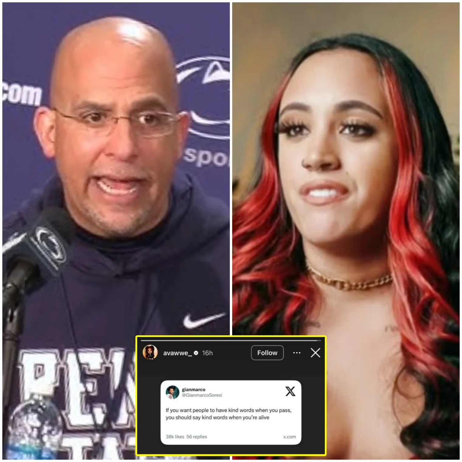 James Franklin delivered a four-word message aimed directly at Ava ...