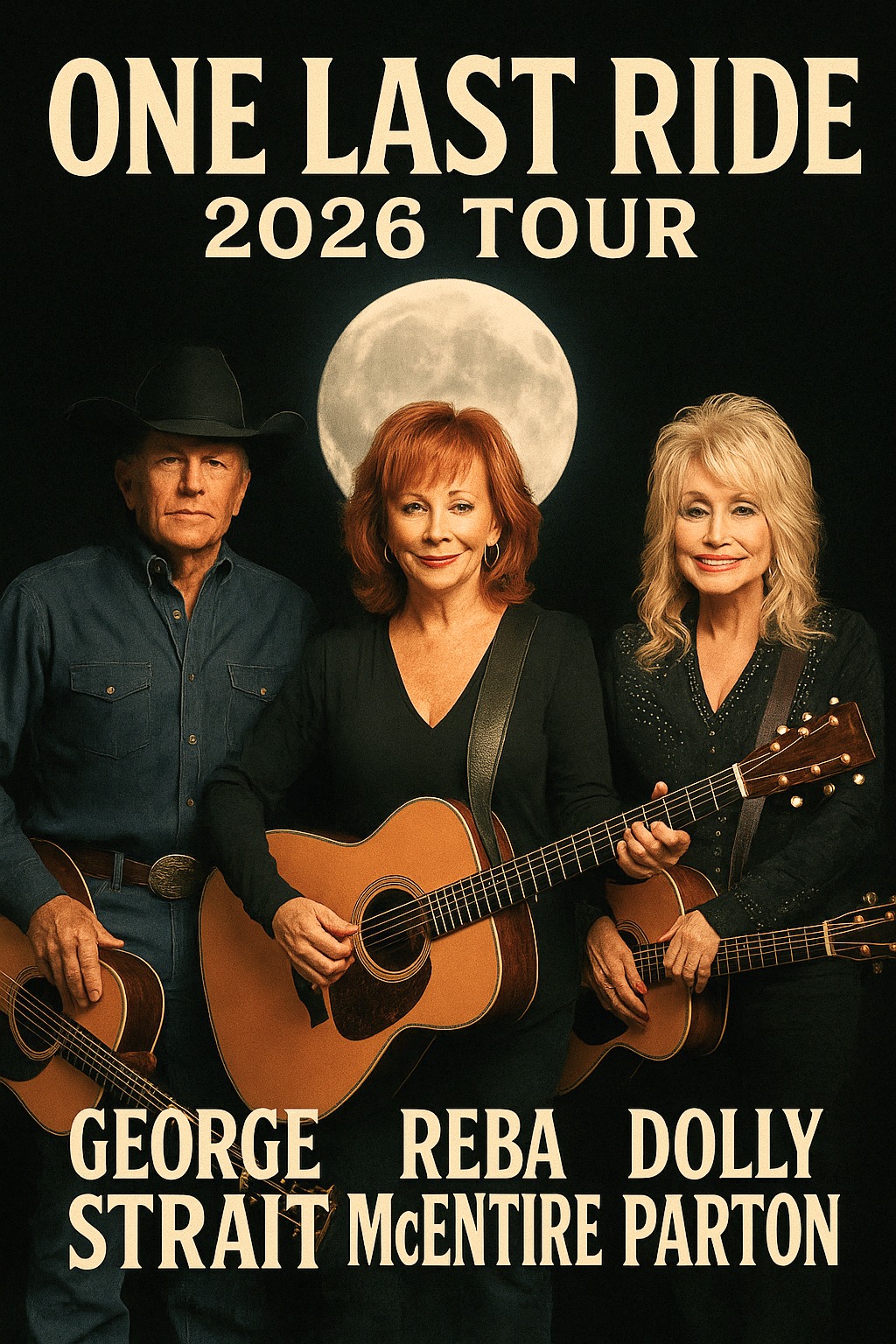 Reba McEntire, George Strait, Dolly Parton announce the 2026 tour “One ...