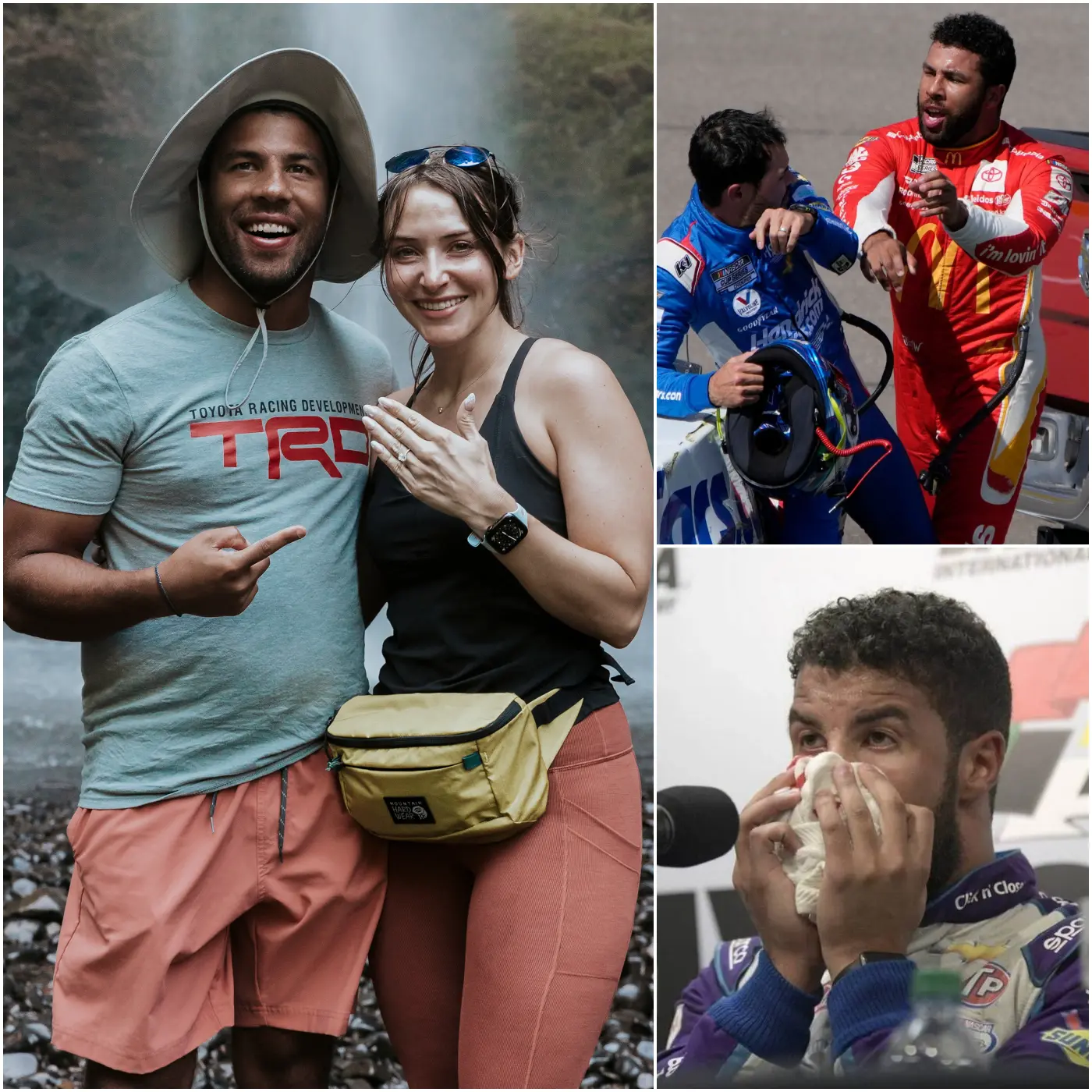 💔 Just minutes before the Mobil 1 301 2025, Bubba Wallace’s wife spoke ...