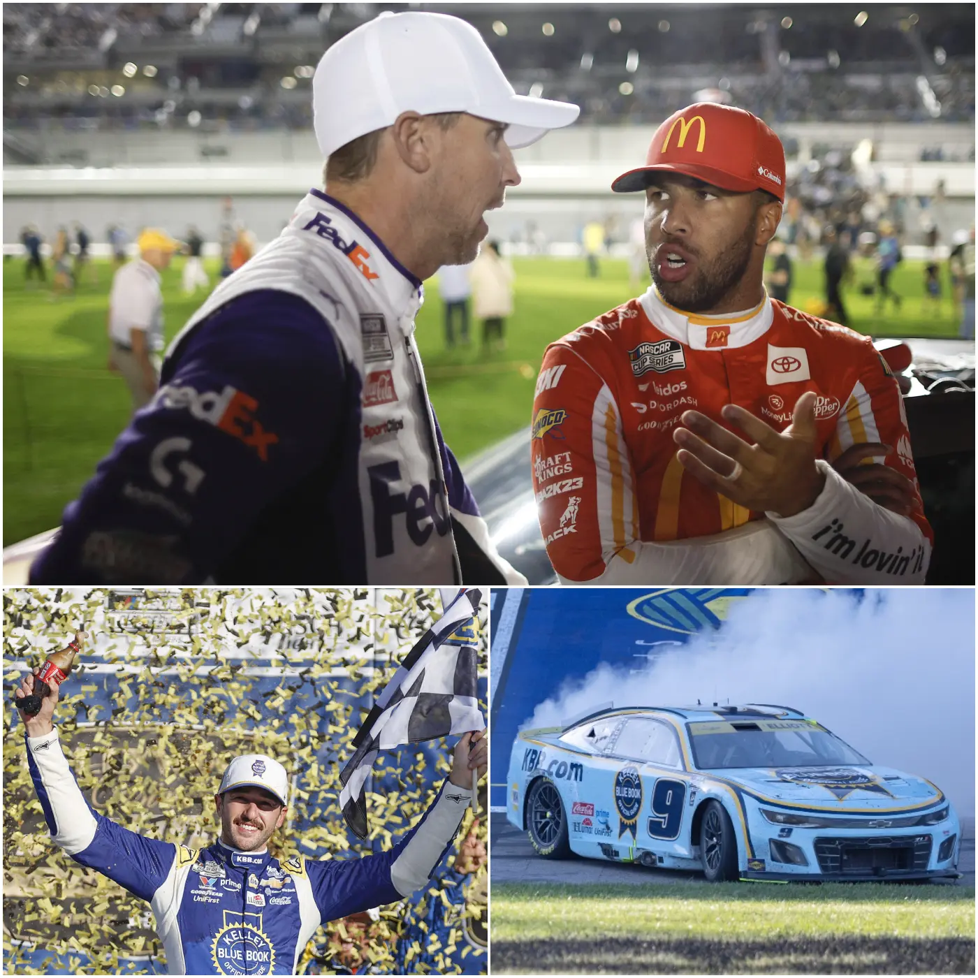 🔥 “NASCAR Shockwave: Denny Hamlin and Bubba Wallace Explode in Fury ...