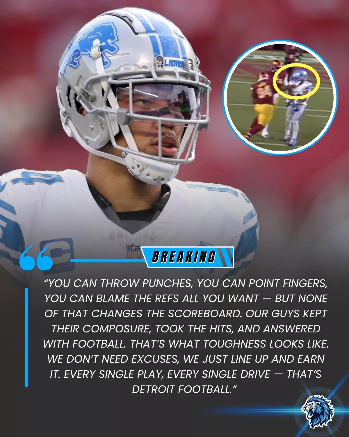 POST-GAME CONTROVERSY ERUPTS: After Punching Amon-Ra St. Brown and ...