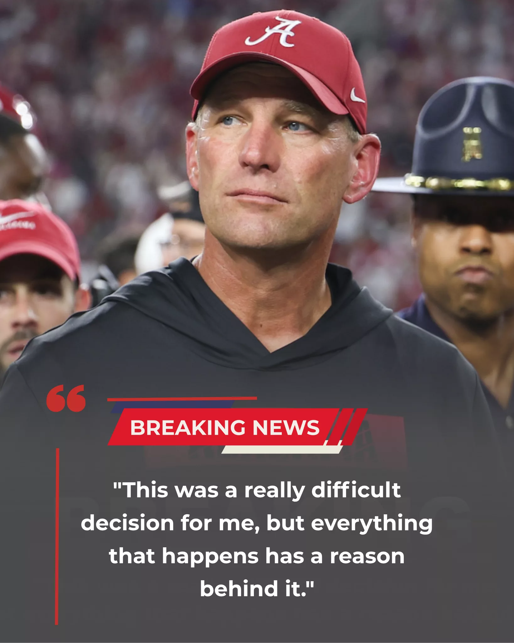 Coach Kalen DeBoer has made a stunning announcement, deciding to ...