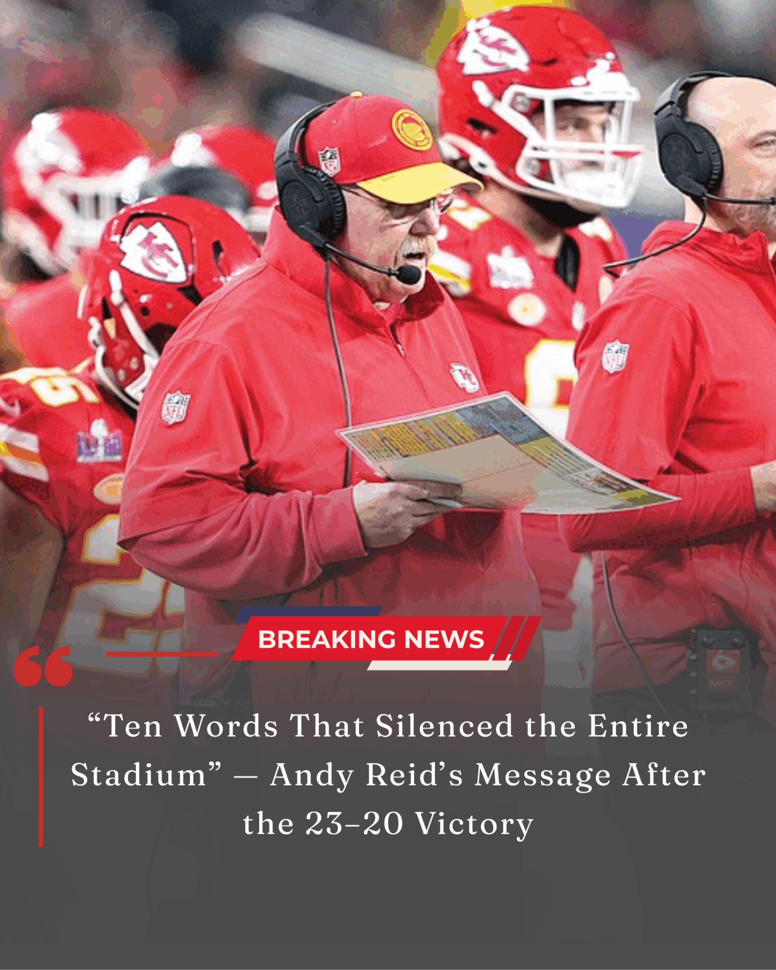 “Ten Words That Silenced the Entire Stadium” — Andy Reid’s Message ...